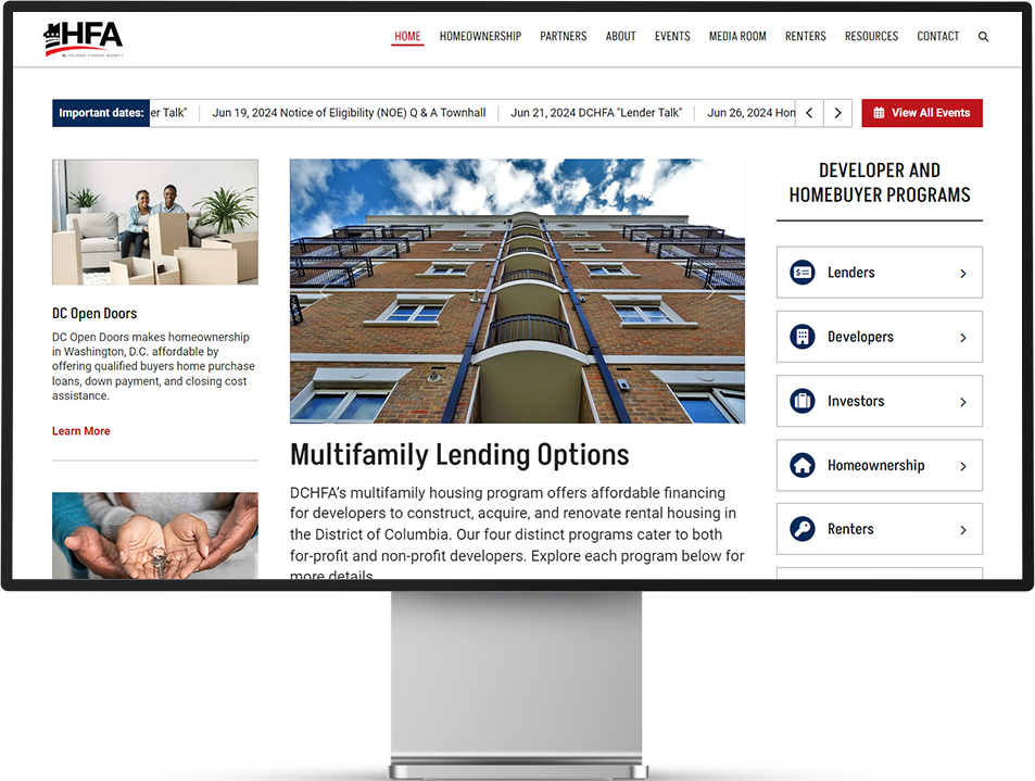Website Redesign for DC Housing Finance Agency | TechArk